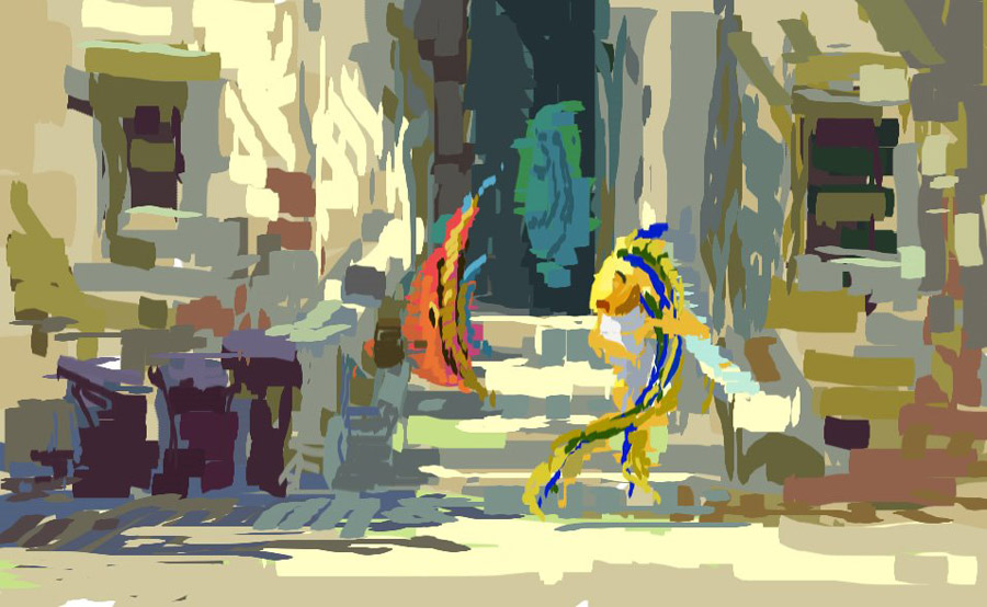 Living Lines Library: Shark Tale (2004) - Concept Art, Color Keys