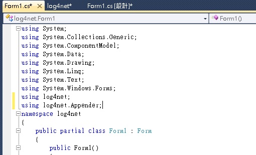 C#: C# WinForm 使用log4net 紀錄log的方法 - >最快速成使用