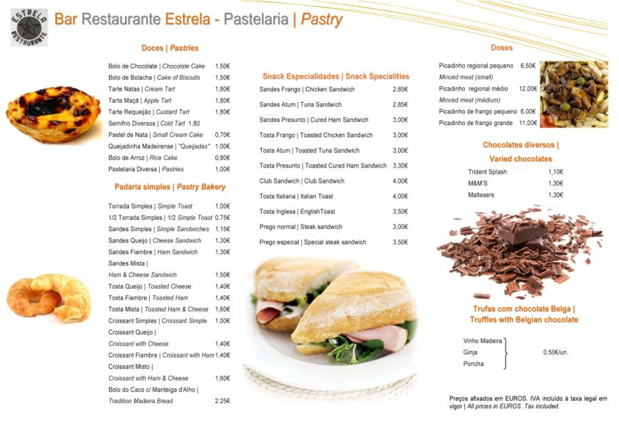 Bar Restaurante Estrela: ★ Já conhece os nossos Menus do Snack-Bar?!