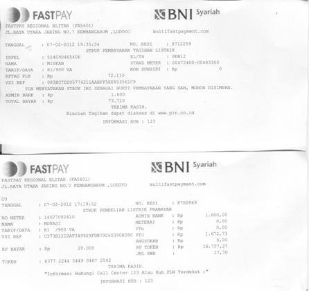 Contoh Spanduk & Struk - FASTPAY PPOB TERLENGKAP