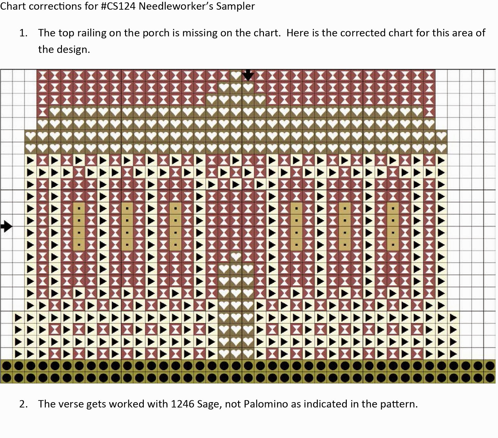 With thy Needle & Thread: Needleworker's Sampler Corrections!