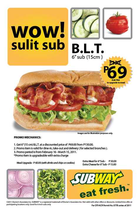 Fresh Promos: Subway: Wow! Sulit BLT Sub Promo