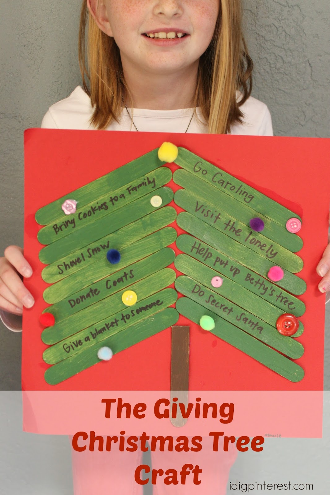 The Giving Christmas Tree Kids Craft - I Dig Pinterest