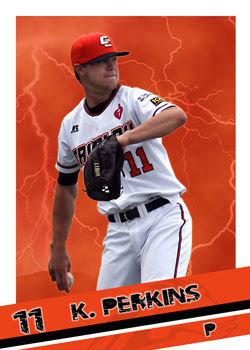 Australian Custom Baseball Cards: Kyle Perkins - 2012-13 Canberra Cavalry