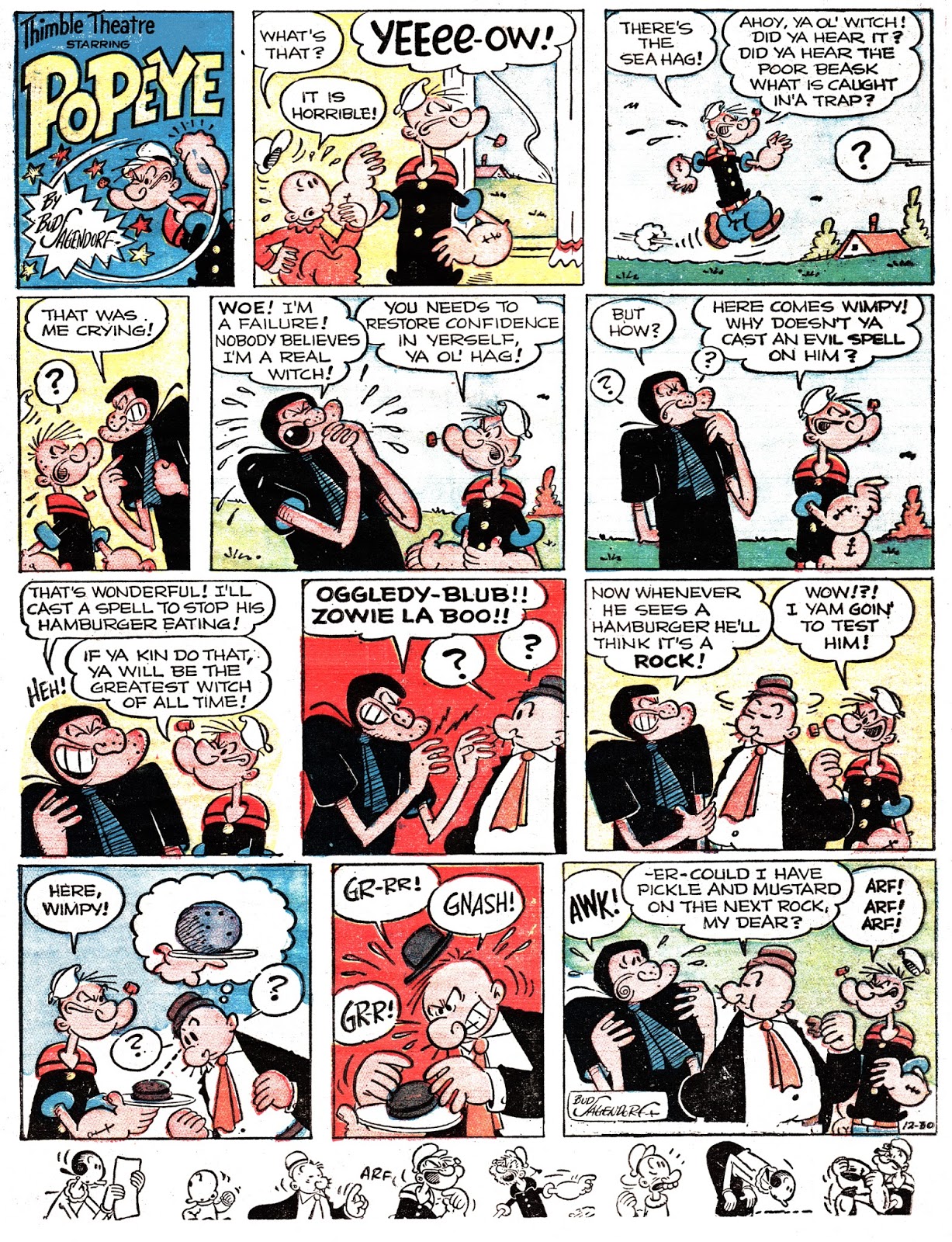 Ominous Octopus Omnibus: Popeye By Bud Sagendorf