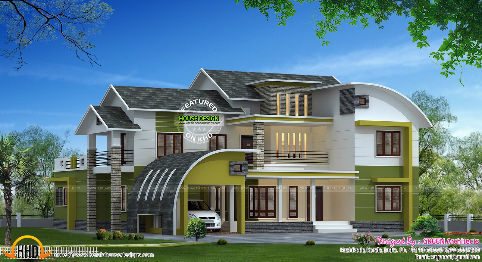 4 bedroom modern mix house - Kerala Home Design and Floor Plans - 9K ...