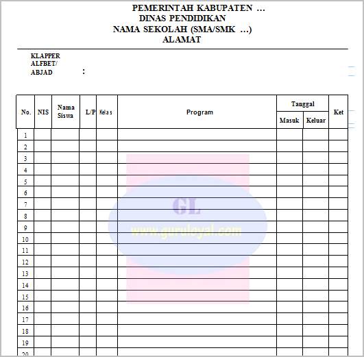 Contoh Pengisian Buku Log Contoh Buku Klapper Siswa Sd Smp Sma Smk Images Contoh Pengisian Buku Log Contoh Buku Klapper Siswa Sd Smp Sma Smk Images