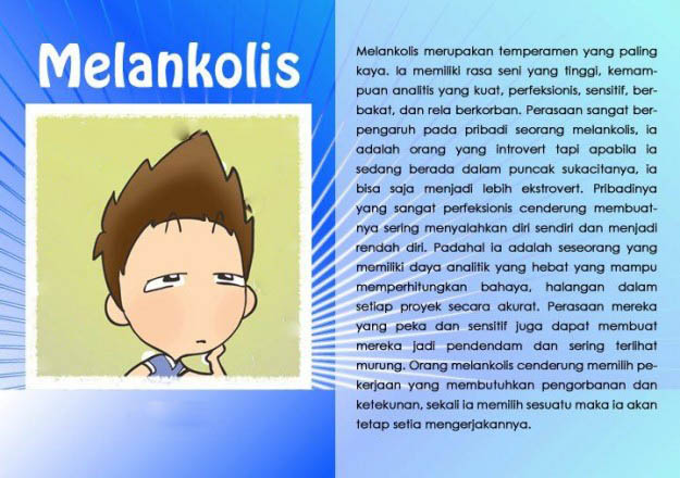 Kito Kincai: Mengenal 4 Sifat Manusia (Melankolis, Plegmatis ...