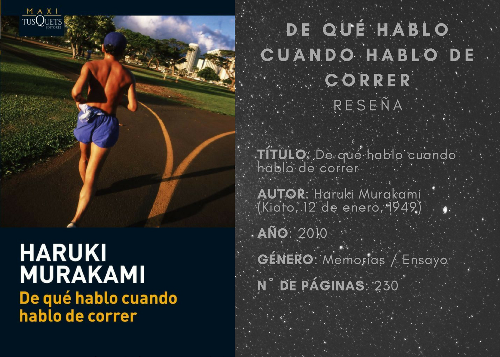 Reseña: De qué hablo cuando hablo de correr - Uni-Versos Reseña: De qué hablo cuando hablo de correr - Uni-Versos