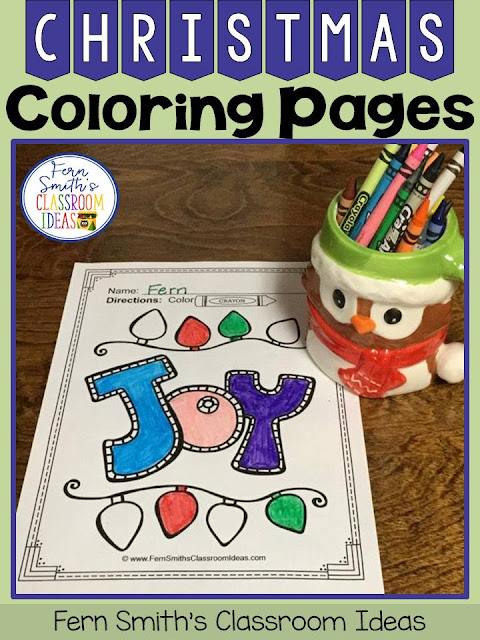Looking For Some Christmas Coloring Joy for Your Classroom? - Fern ...