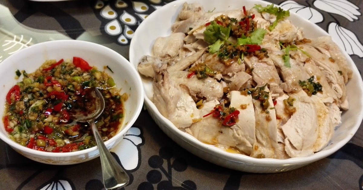 Pat's Kitchen Journal: Steamed Chicken with Garlic Sauce (Martin Yan)