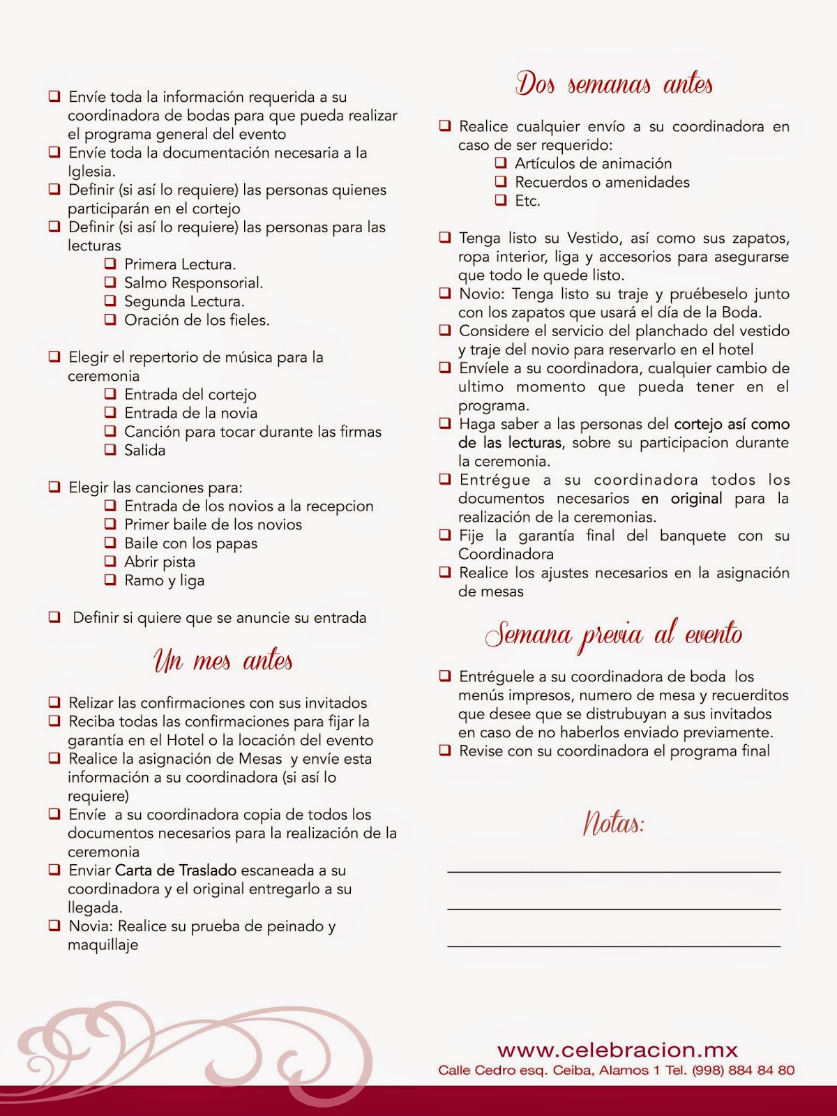 Celebración - Wedding Planners: Check List de la Boda!