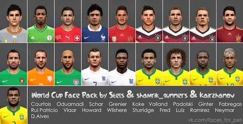 SANTARA PES: PES 2014 World Cup Face Pack by Stels & shamrik_gunners ...