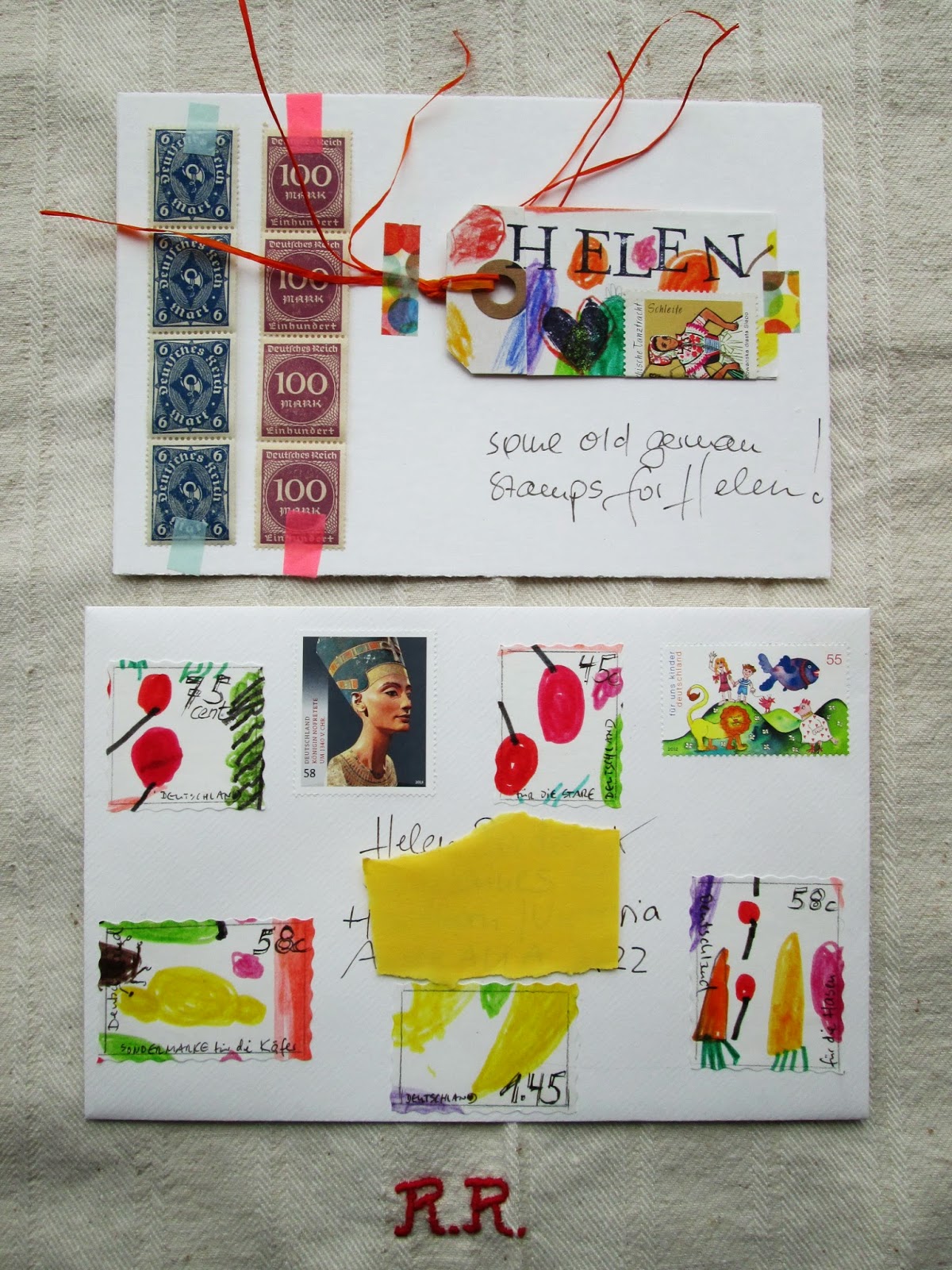 mano's welt: drawing challenge: postage stamp / briefmarke