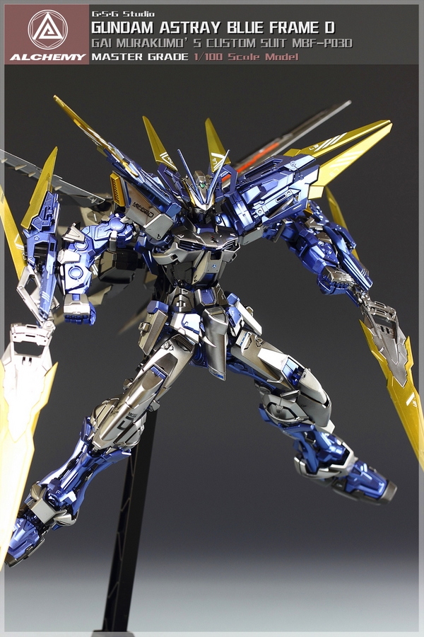 Custom Build: MG 1/100 Gundam Astray Blue Frame D "Metallic Finish"