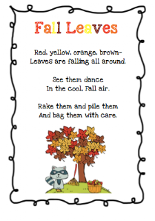 The Very Busy Classroom: Fall Leaves Poem
