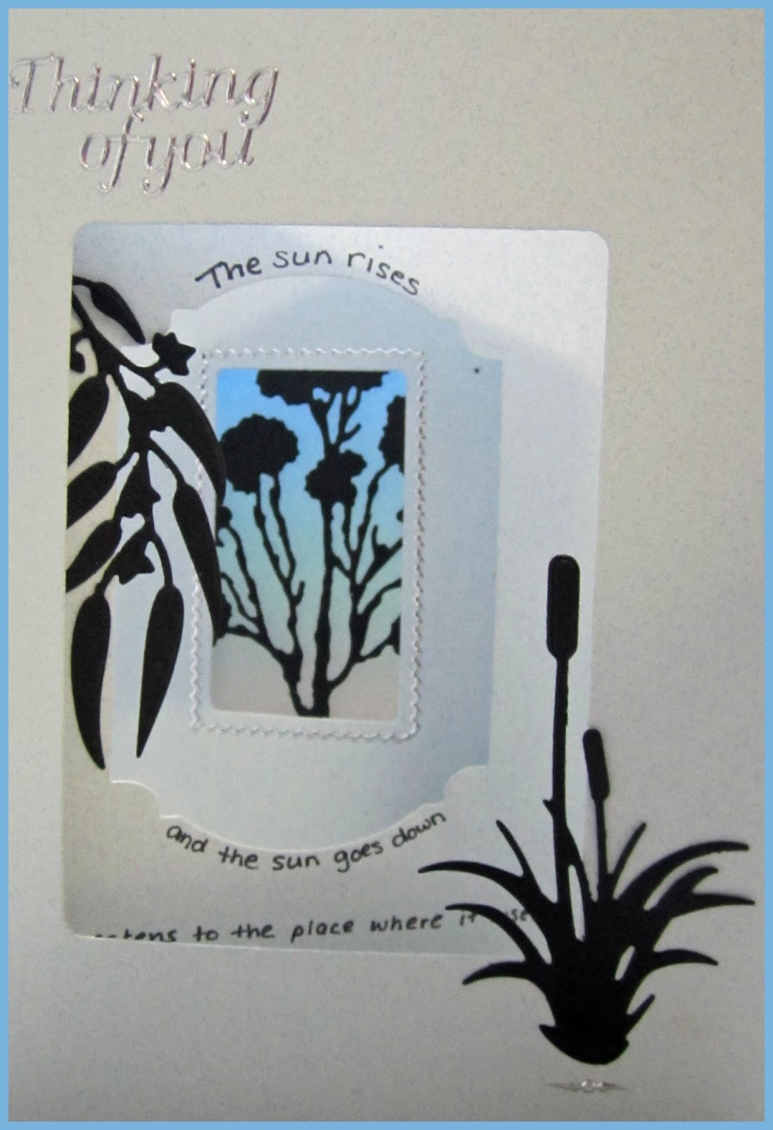HAND MADE CARDS........ Ideas and Inspiration: LAYERED SILHOUETTE CARD