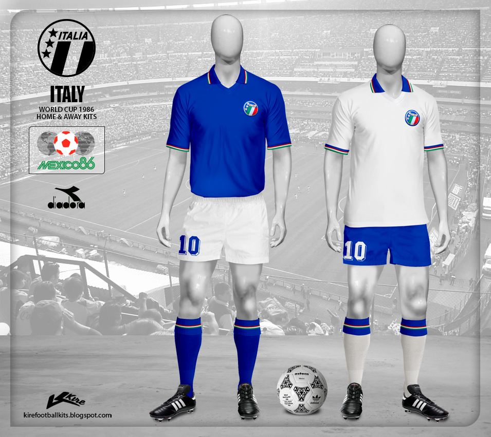 Kire Football Kits: Italy kits World Cup 1986