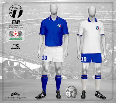 Kire Football Kits: Italy kits World Cup 1986