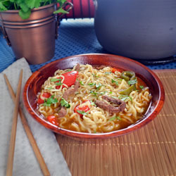 Behind the Bites: Spicy Ramen Pepper Steak