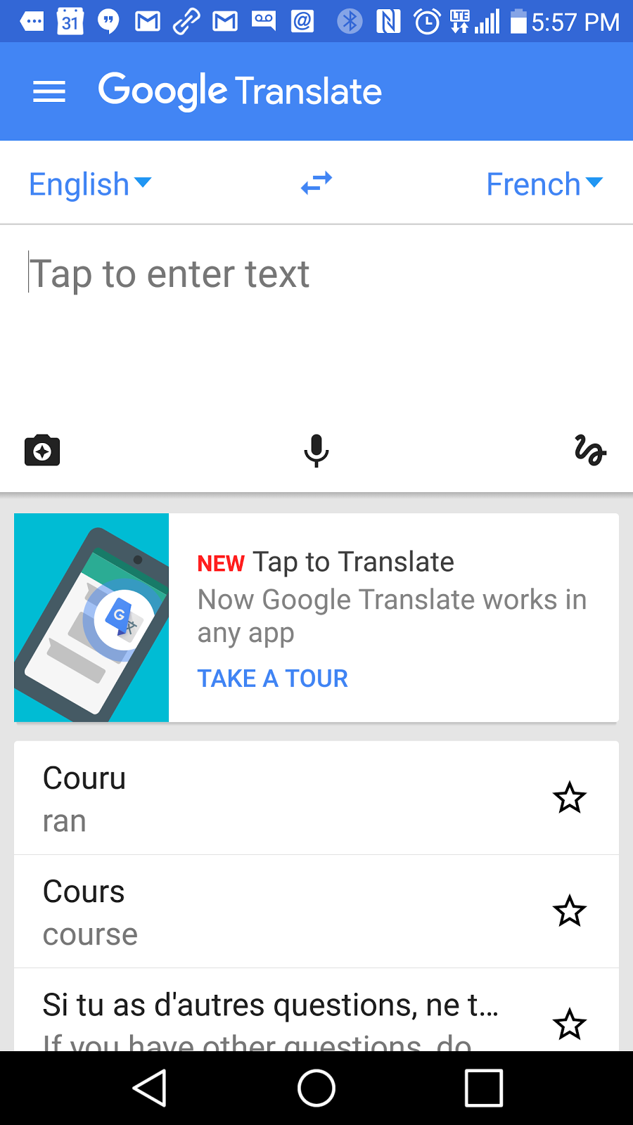 Google Translate gets a versatile translate button