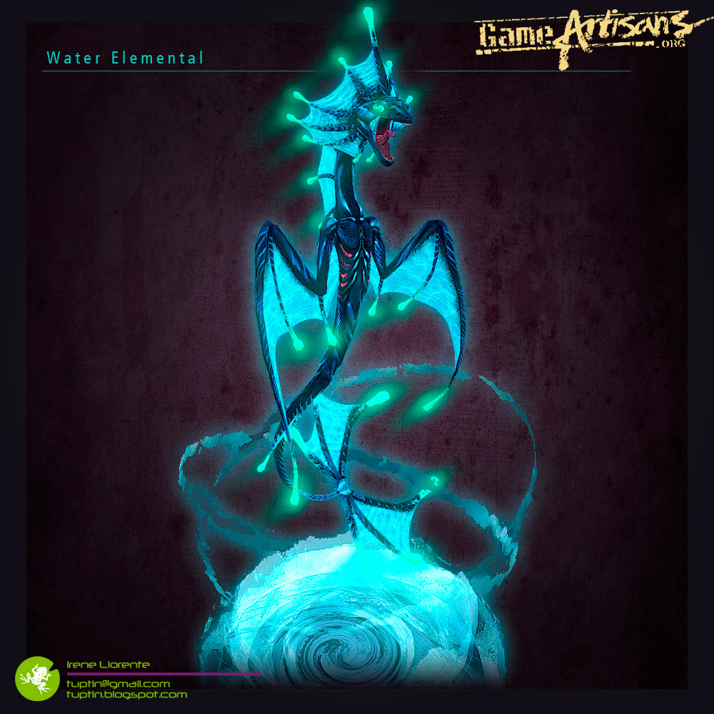 TUPTIN'S DREAM: Water Elemental: finished work!