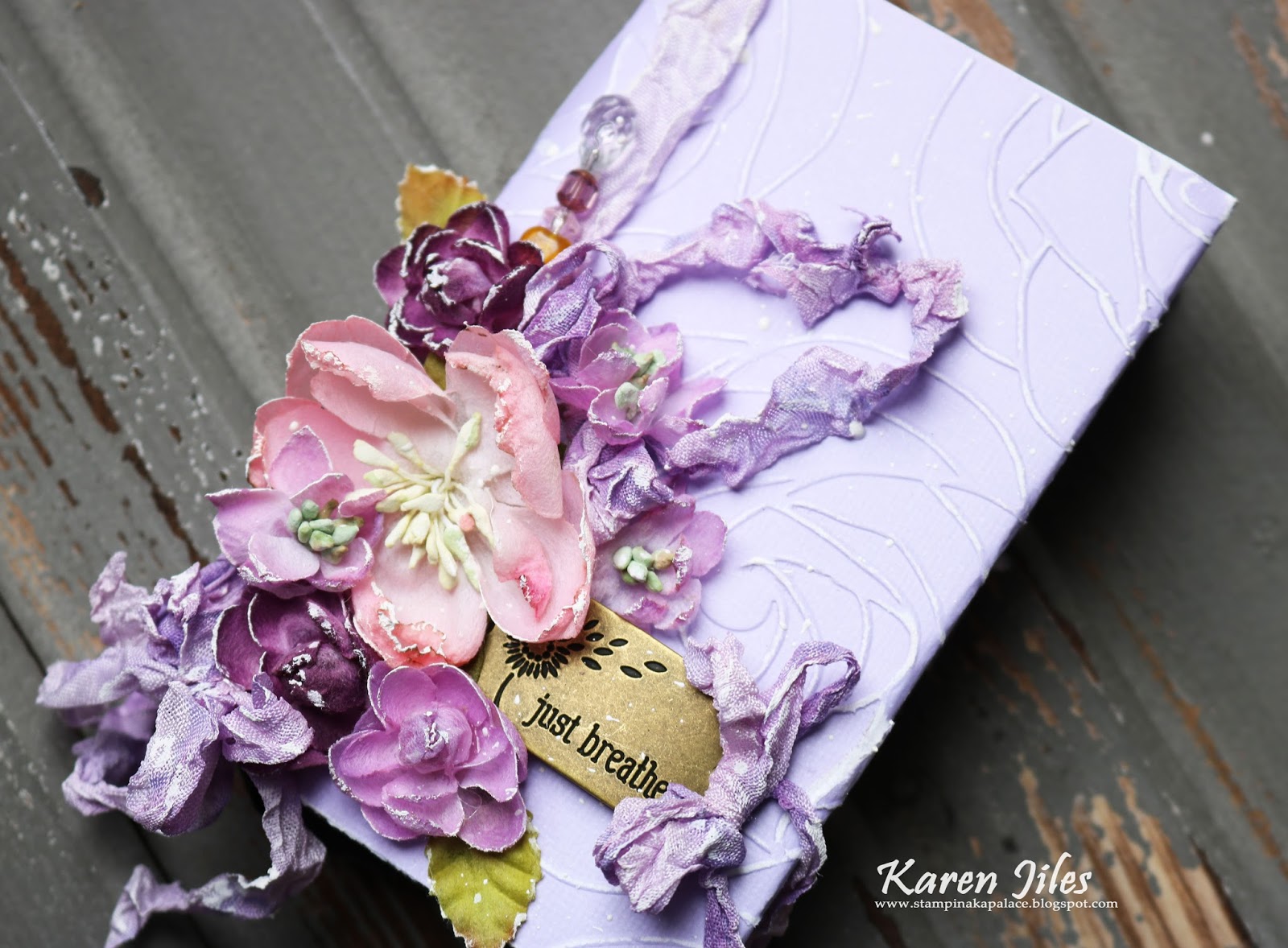 "Just Breathe" Journal by Karen Jiles - Craftwell Blog
