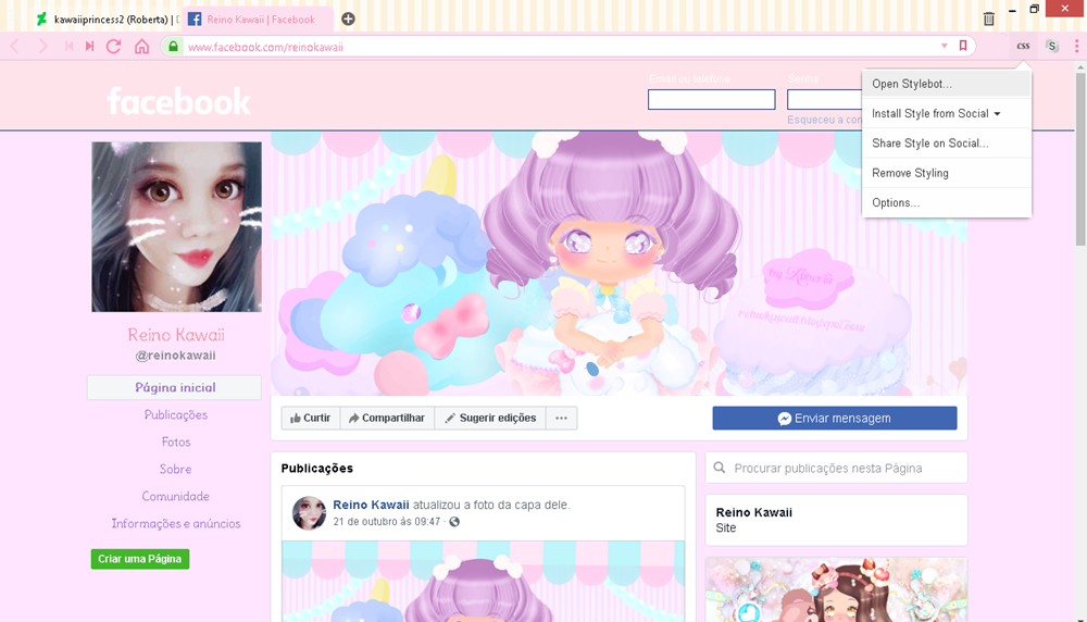 Personalizando seus Sites Favoritos