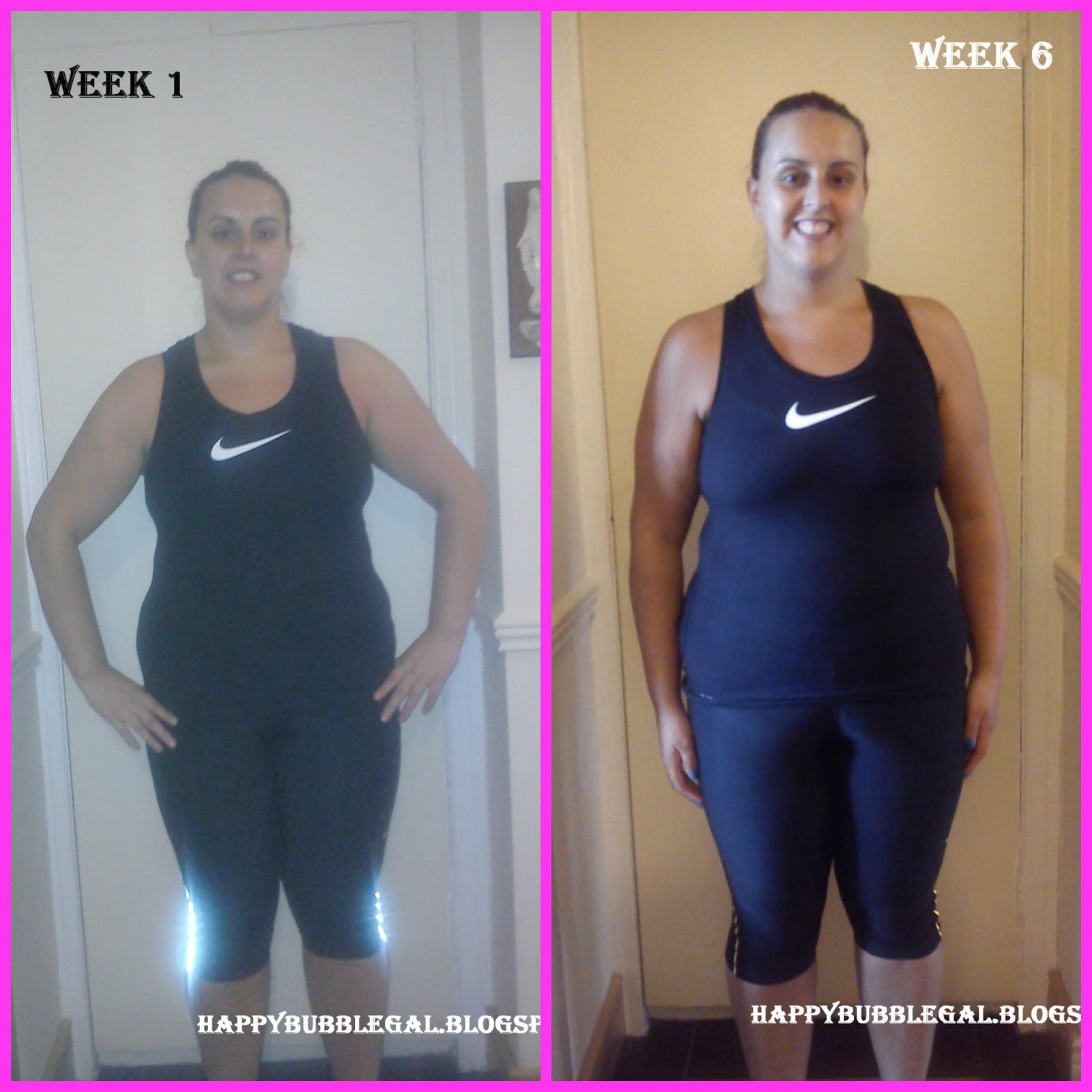 Happy Bubble Gal: 6 week Challenge/Course Photos - Before & After