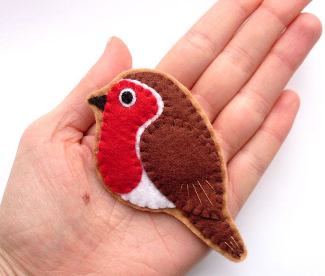 Bugs and Fishes by Lupin: New in My Shop: Felt Robins Tutorial (& Robin ...