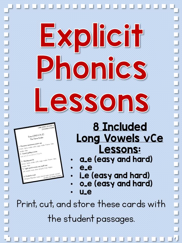 The Simple Teachers: More Phonics Lessons and Decodable Passages! Long ...