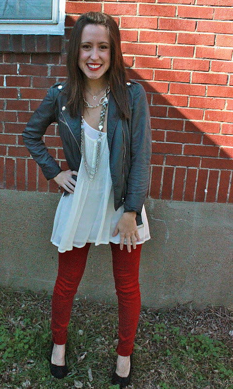 Here & Now | A Denver Style Blog: work it wednesday: red jeggings
