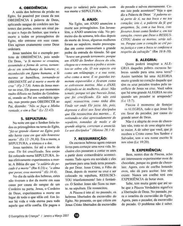 ANUNCIANDO A SALVAÇÃO: HISTÓRIA DA PÁSCOA