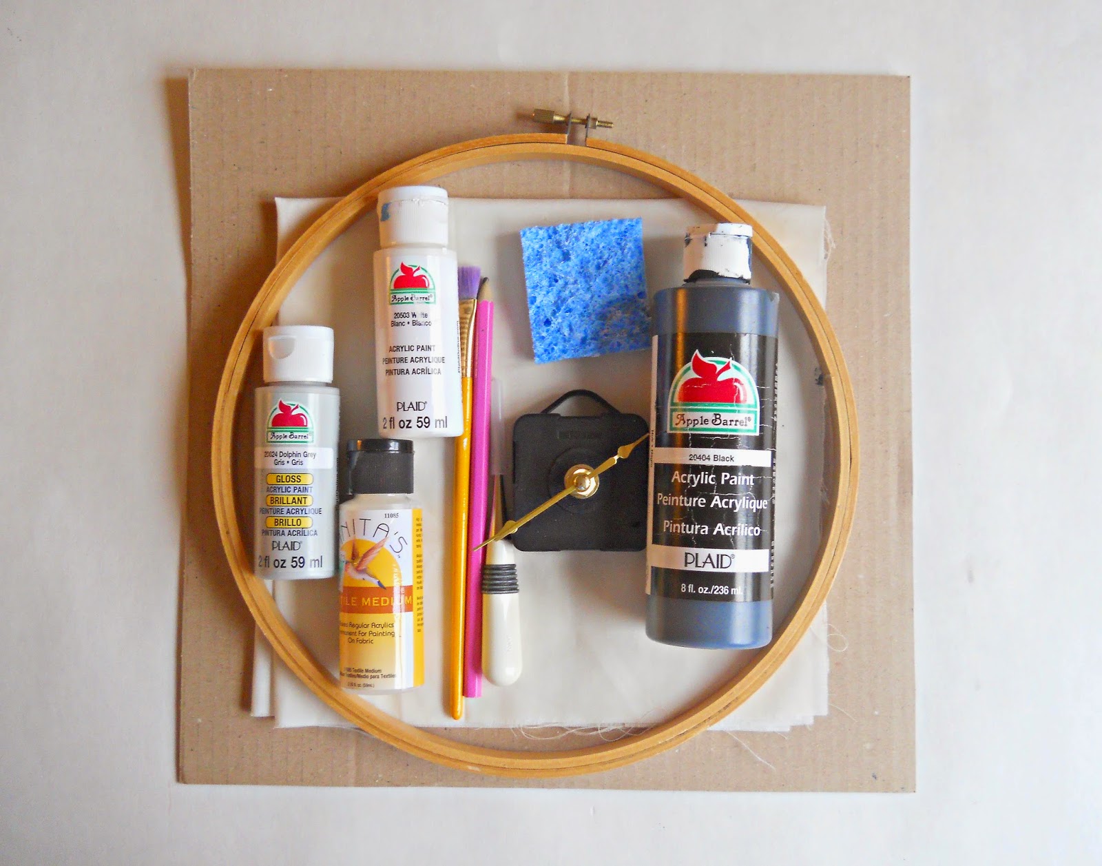 Fabric Moon Clock DIY - Running With A Glue Gun