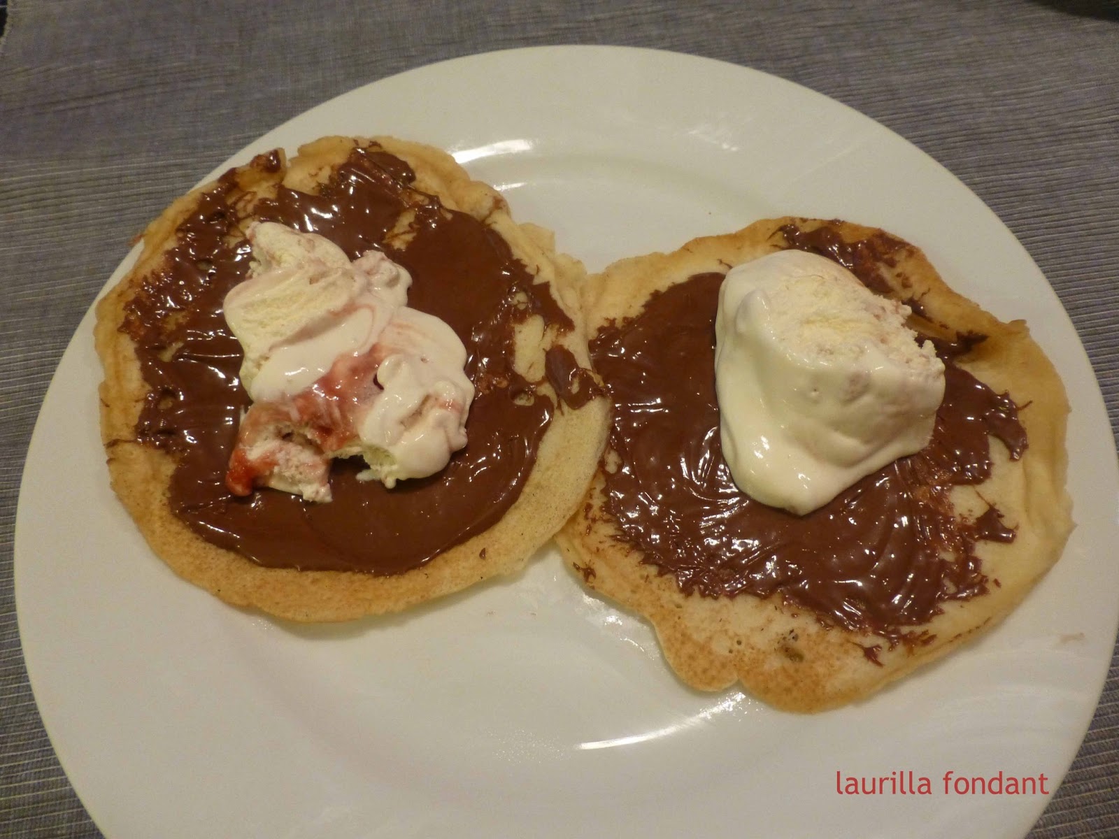 laurilla fondant: CREPES CON HELADO
