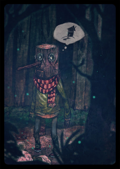 M. Puncekar Illustration: Log Boy is Lost - SotD 113