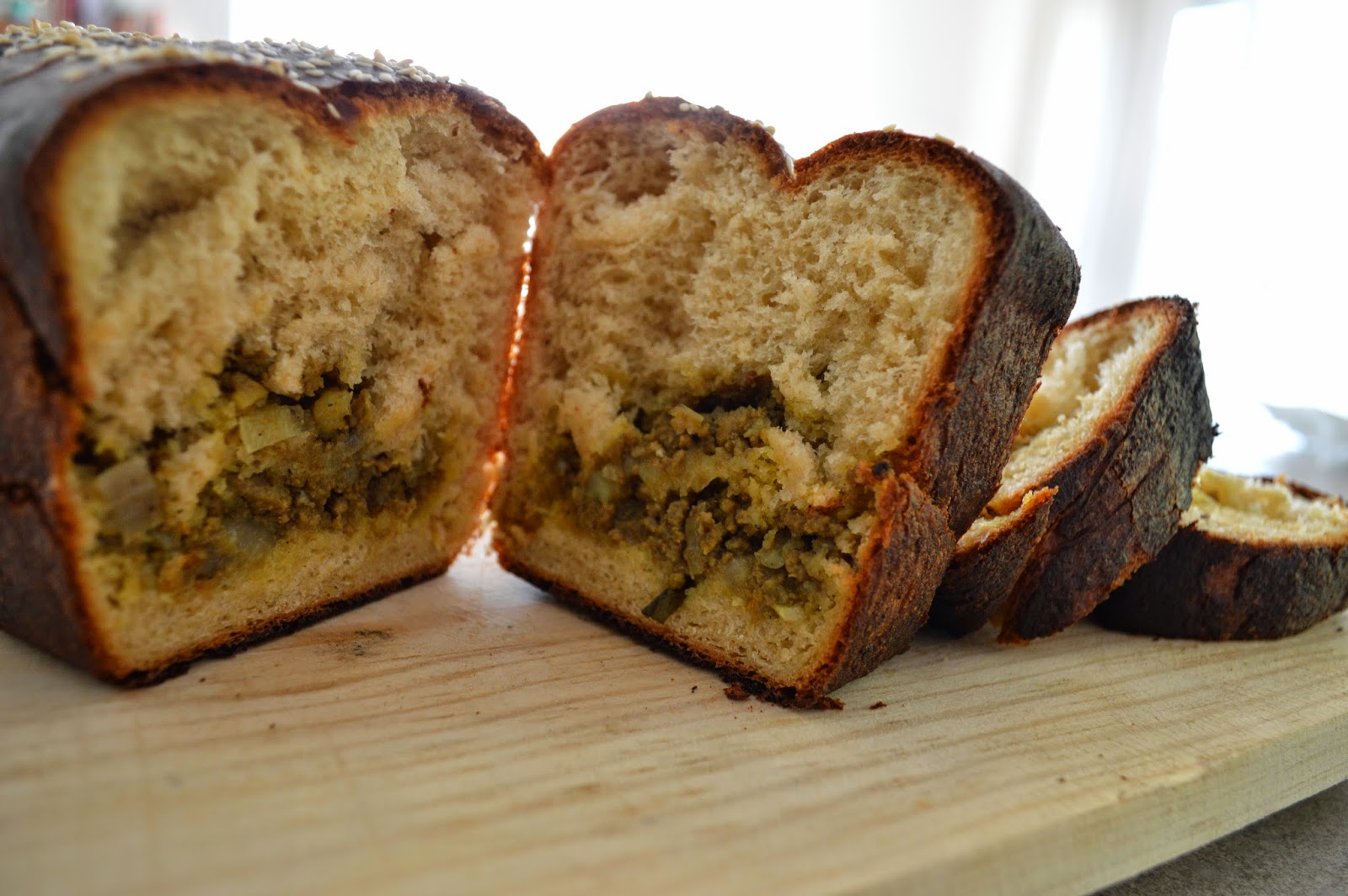 "Cooking Isn't Rocket science" : Loaf Bread with minced meat filling