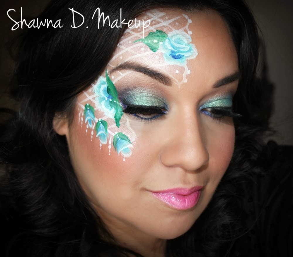 Shawna D. Make-up: Floral Lace Face painting (Makeup Monday)