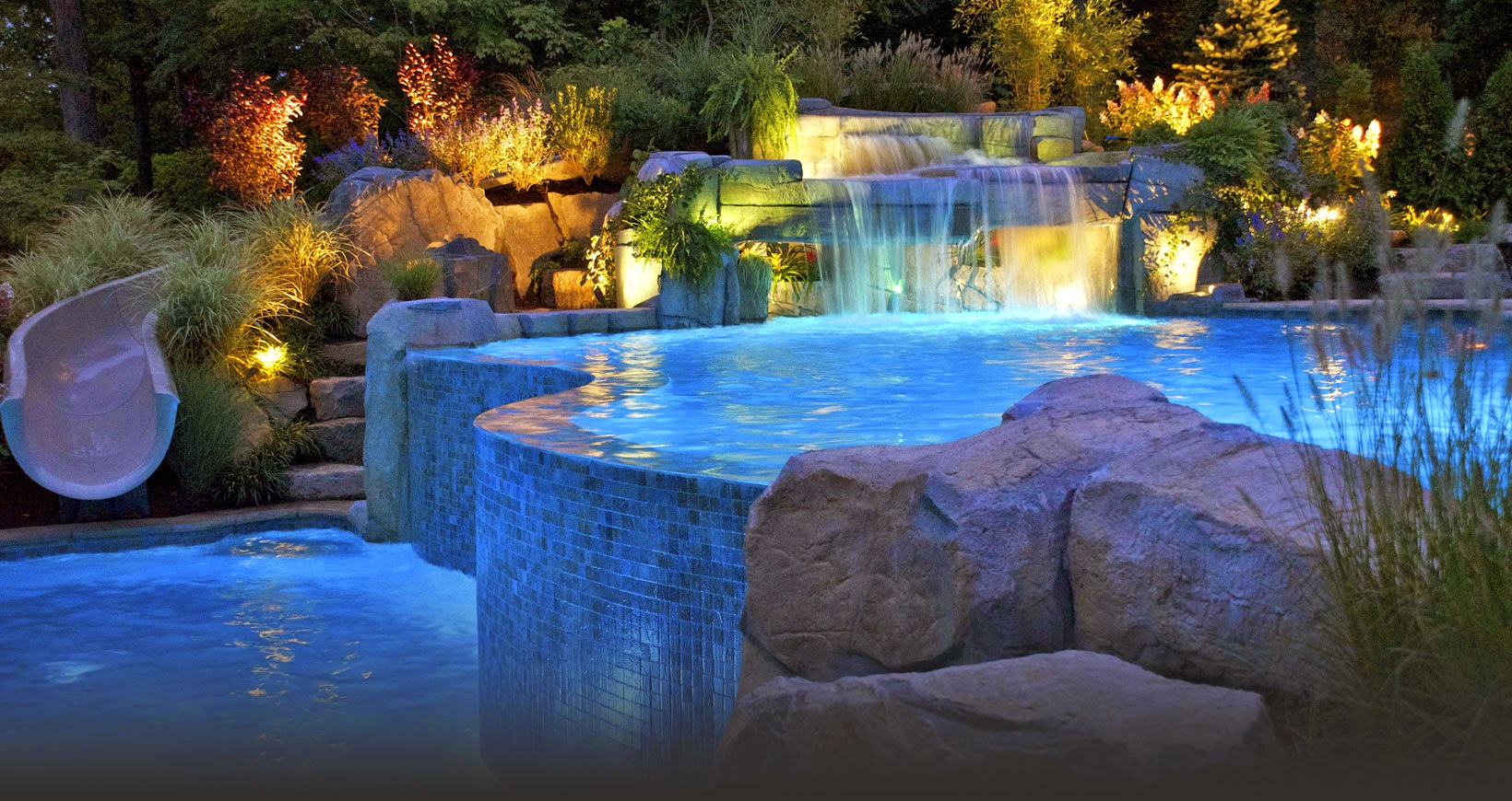 The Amazing Lava Pool with waterfall photo