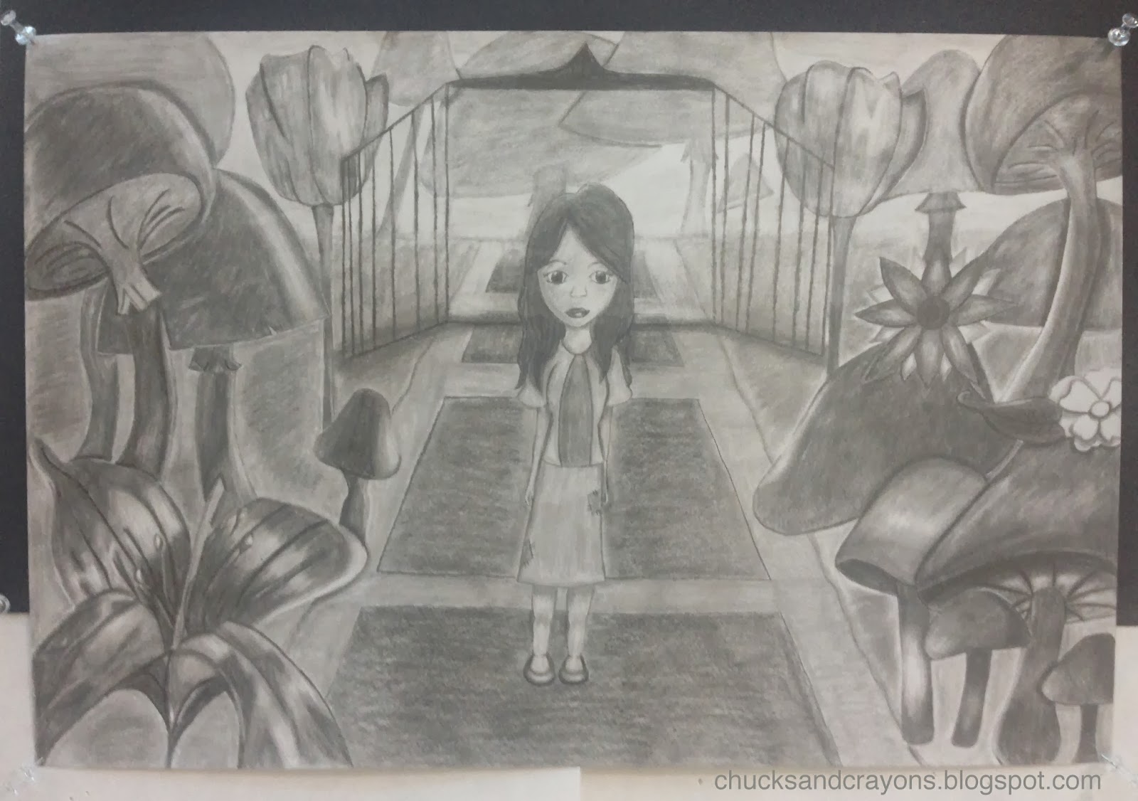 chucks, crayons, and a little creativity : Art One Value Drawings