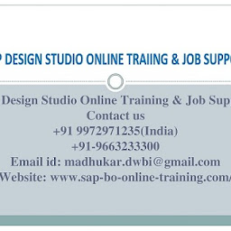 sap bo design studio online training