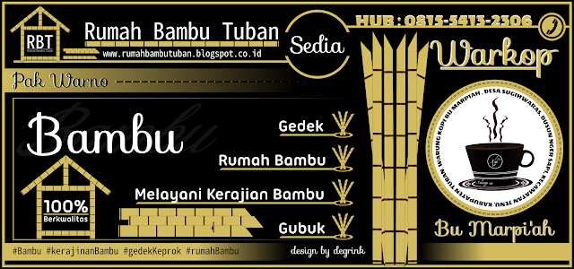 Desain Banner Rumah Bambu Tuban Pak Warno & Warkop Bu Marpi'ah ...