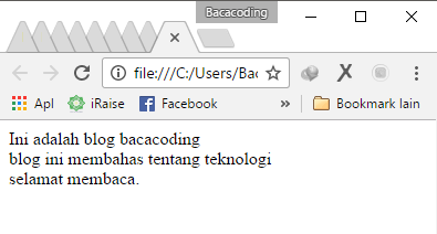 Cara Membuat Baris Baru di HTML - BACA CODING