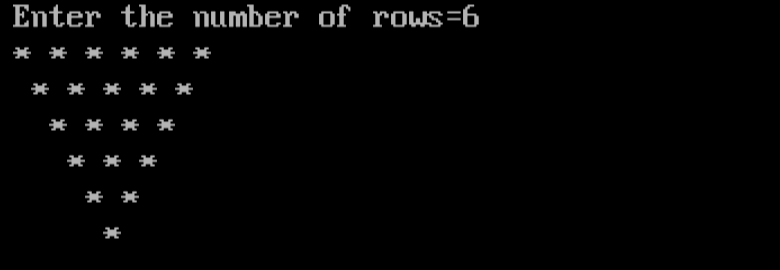 Crawling Coders: Printing an inverted pyramid pattern of an asterisk ...