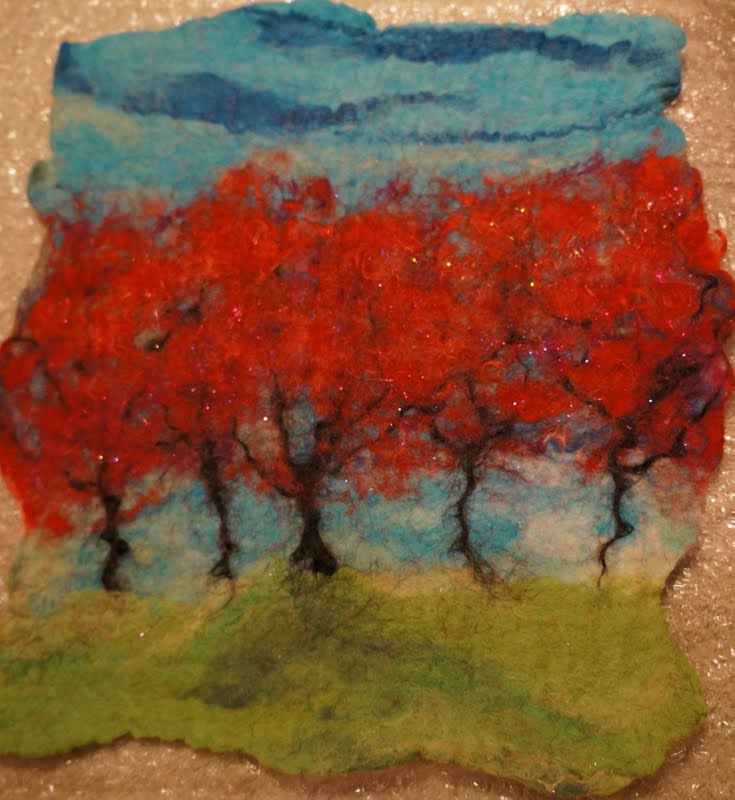Ginger Wilson: Wet felting a landscape