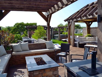 Outdoor Hut Seating Area.