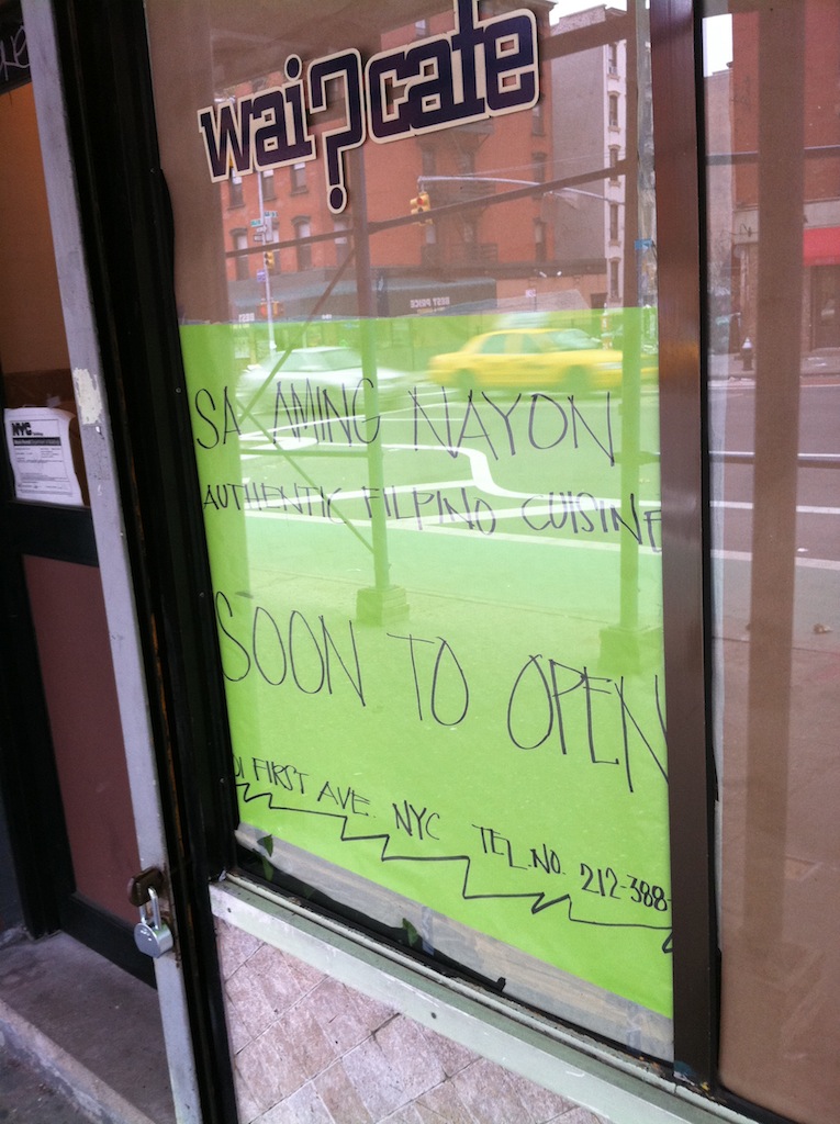 EV Grieve: Wai? Cafe closes; Filipino cuisine coming here next