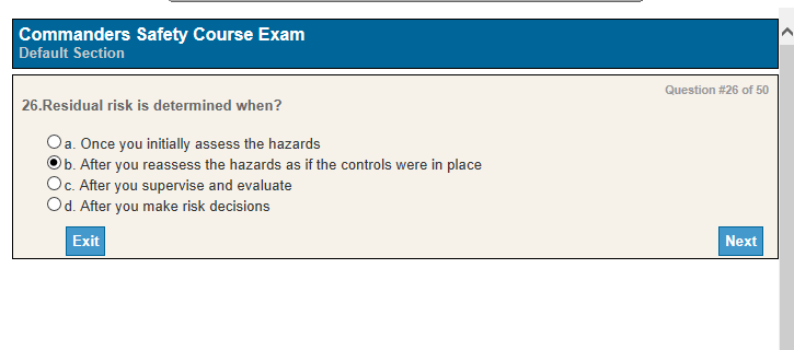 SSD 2 : Commanders Safety Course Answers (2G-F94v3.1)