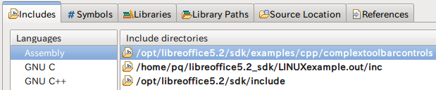 linuxBean14.04(164)LibreOfficeのC++の拡張機能の例をEclipseでデバッガにかける-p--q