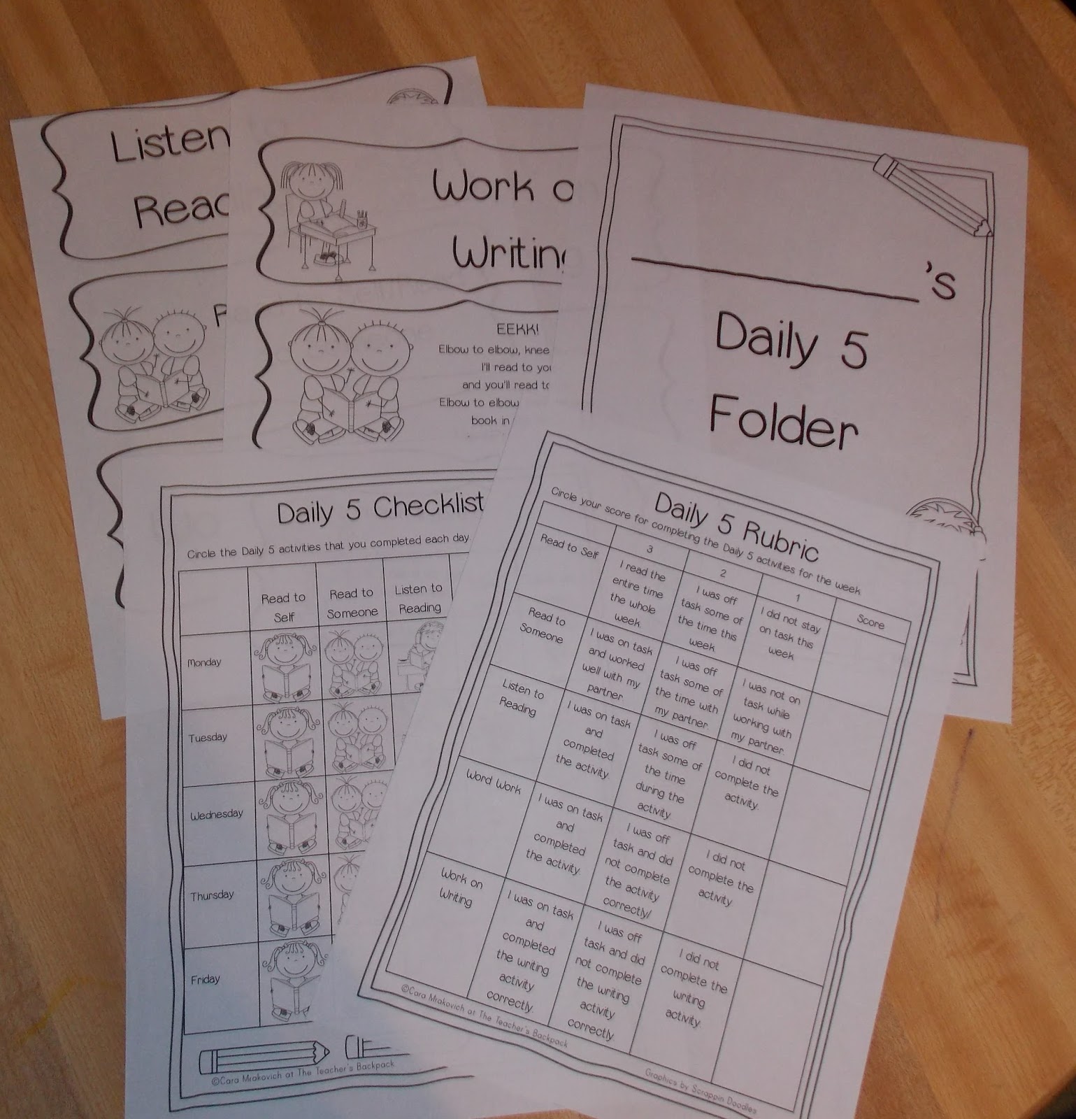 The Teacher's Backpack: Daily 5 Folders